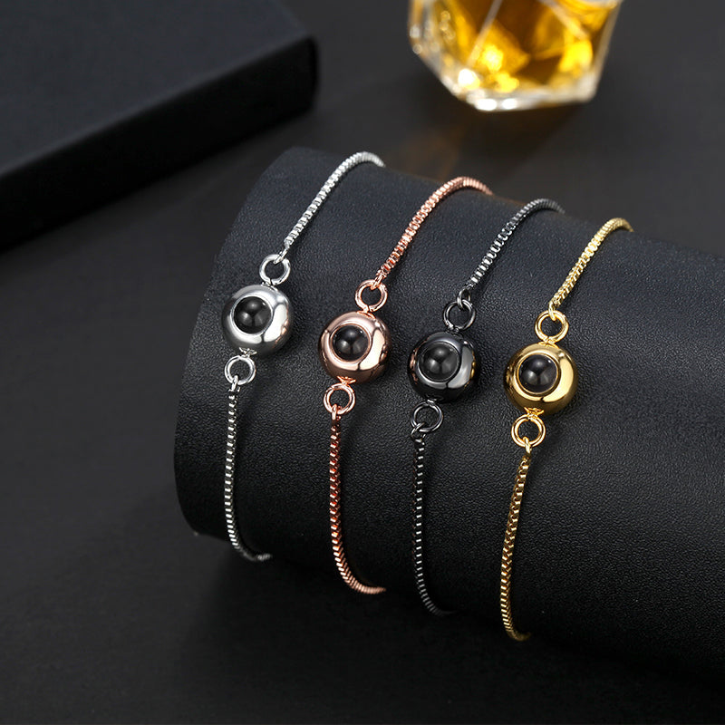 Personalized Photo Projection Bracelet Simple Style - P024 – MEMOJEWELS
